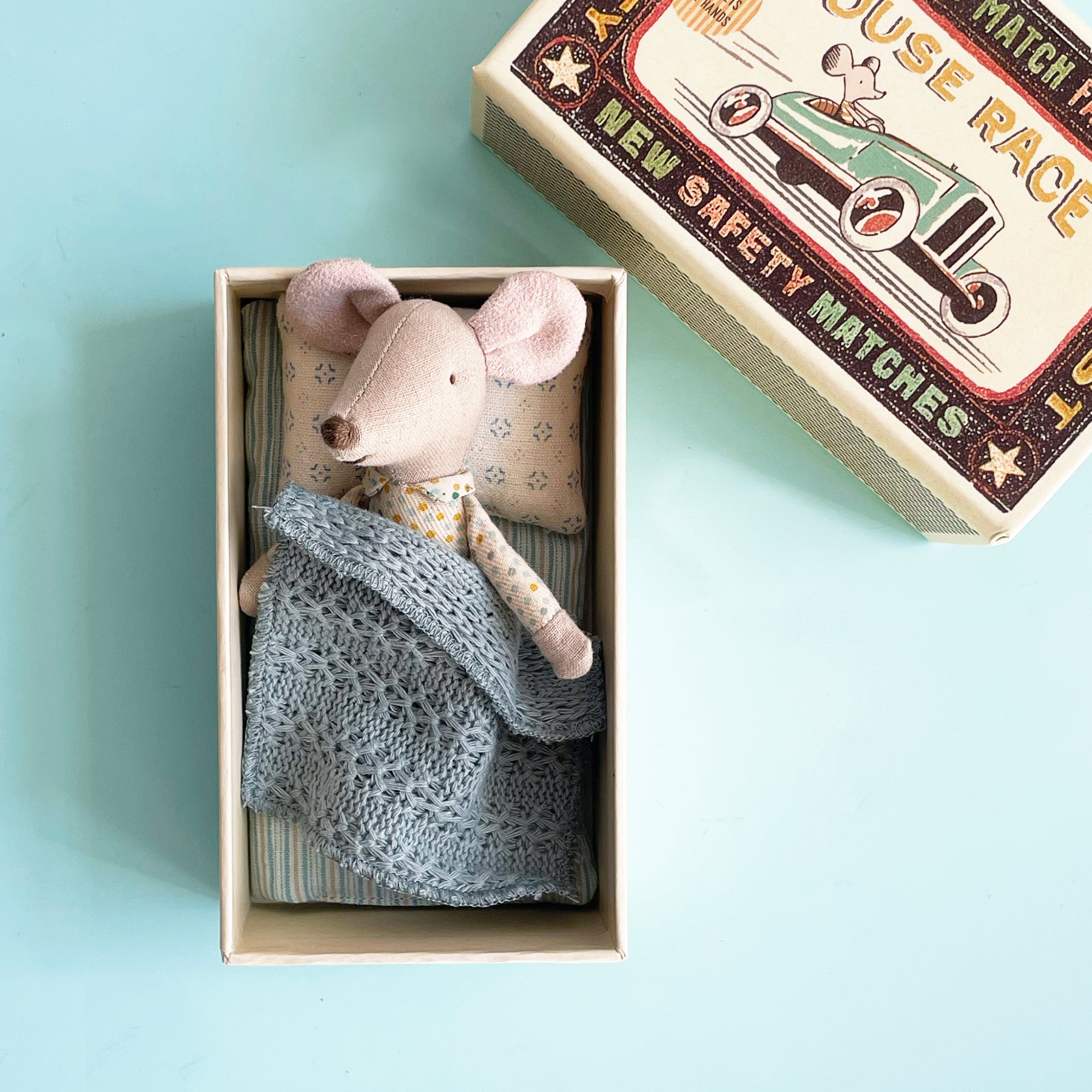 Maileg Little Brother Mouse in a Matchbox – Fair Play Projects