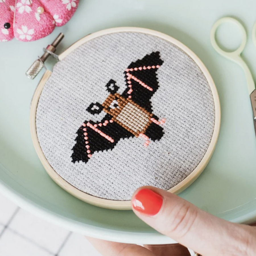 Bat Cross Stitch Kit – Fair Play Projects