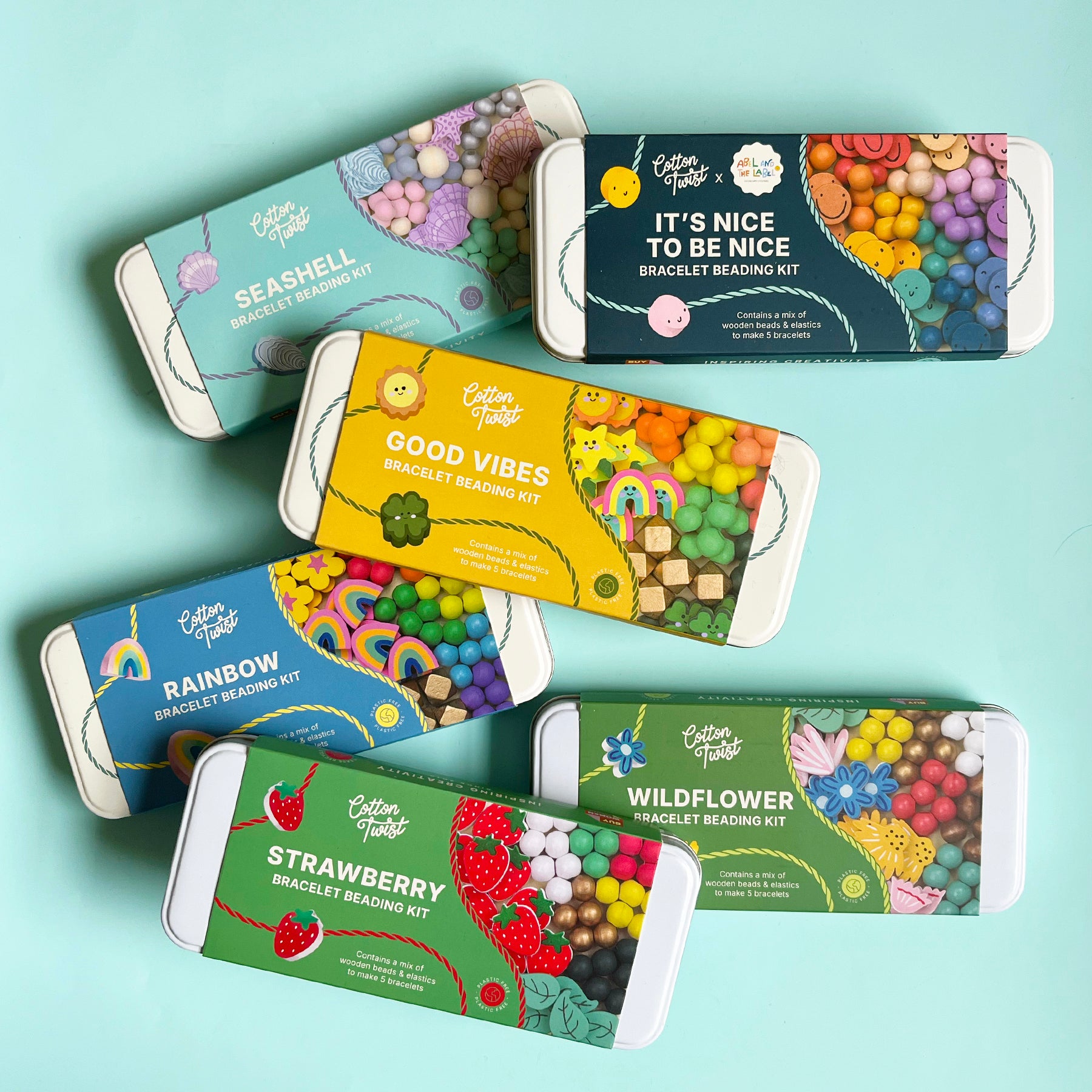 Bracelet Beading Tin (makes 5 bracelets) – Fair Play Projects