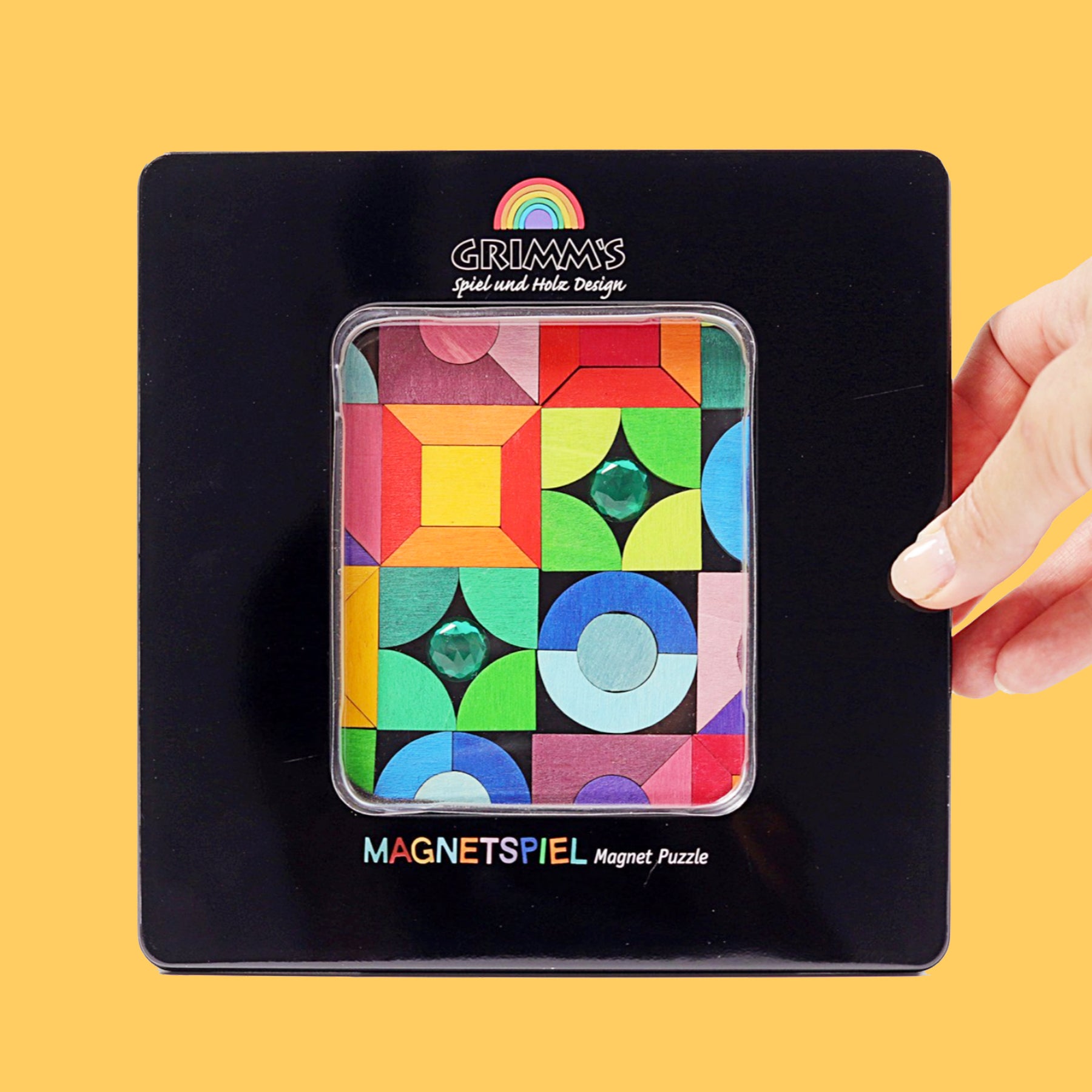 Grimm's Basic Shapes and Jewels Wood Magnetic Puzzle – Fair Play Projects