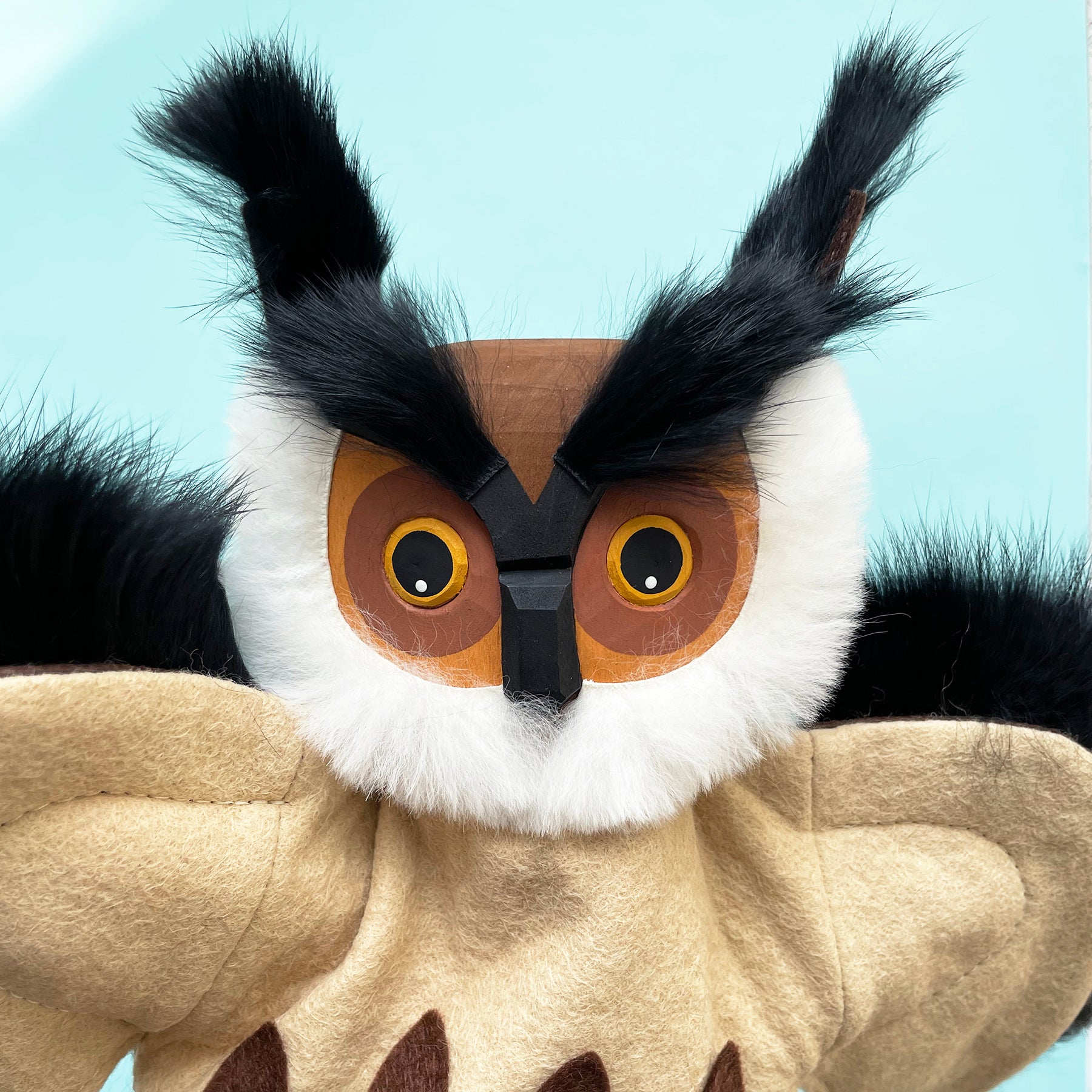 Hand Carved Wooden Owl Puppet – Fair Play Projects